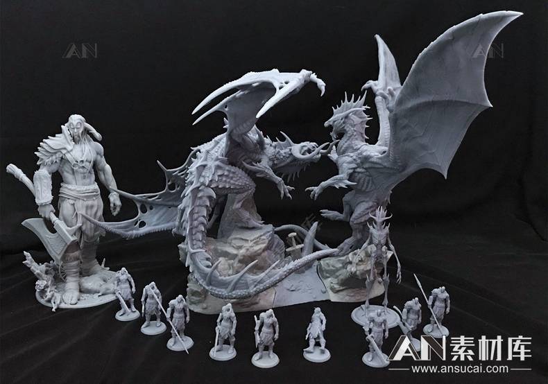 ZBrush笔刷-爬行动物鳄鱼zb蜥蜴恐龙鳞片甲zb生物龙鳞zb恐龙zb-AN素材库